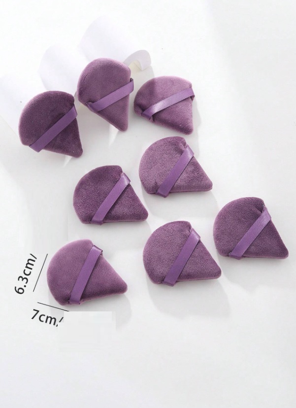 Triangular makeup sponges, purple, 5 pcs. - www.labory.lt